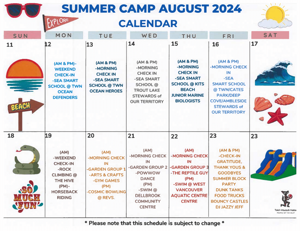 Recreation & Programs - Tsleil-Waututh Nation